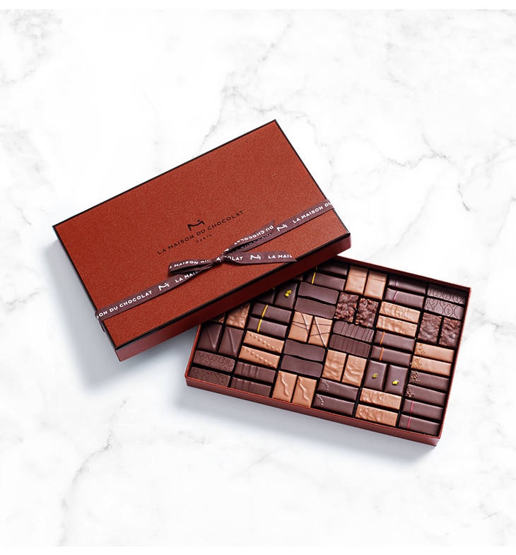 Coffret de Chocolats noir et lait 60 chocolats - La Maison du chocolat